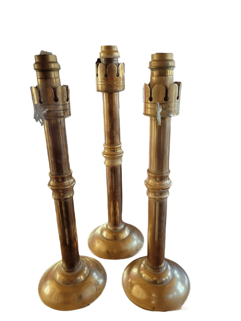 Antique Brass Altar Candle Holder | Vintage Keepers
