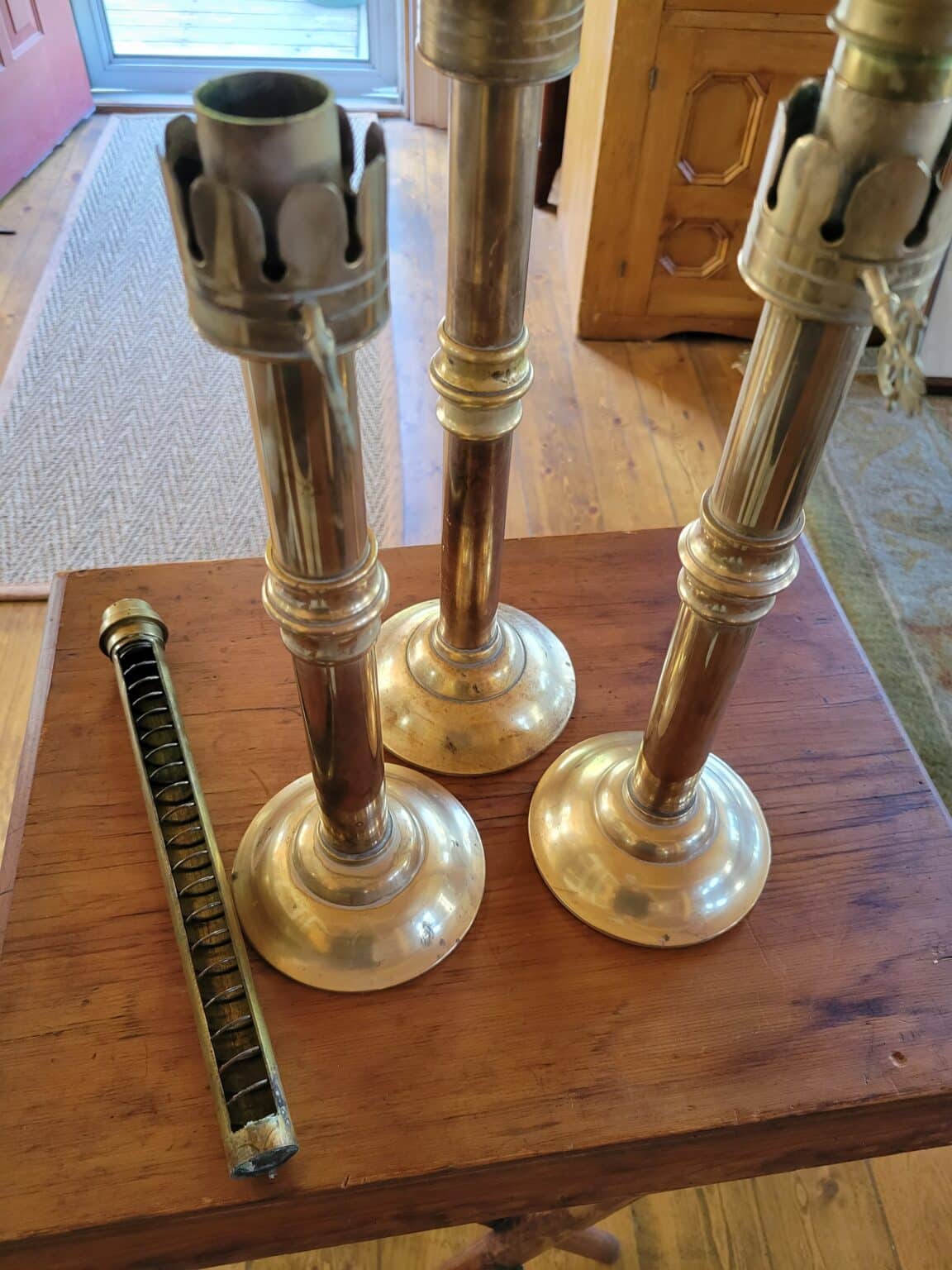 Antique Brass Altar Candle Holder | Vintage Keepers