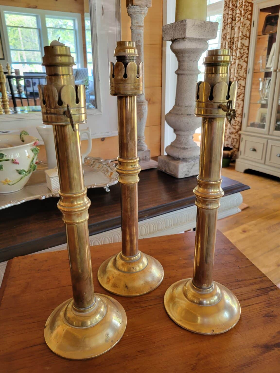 Antique Brass Altar Candle Holder | Vintage Keepers