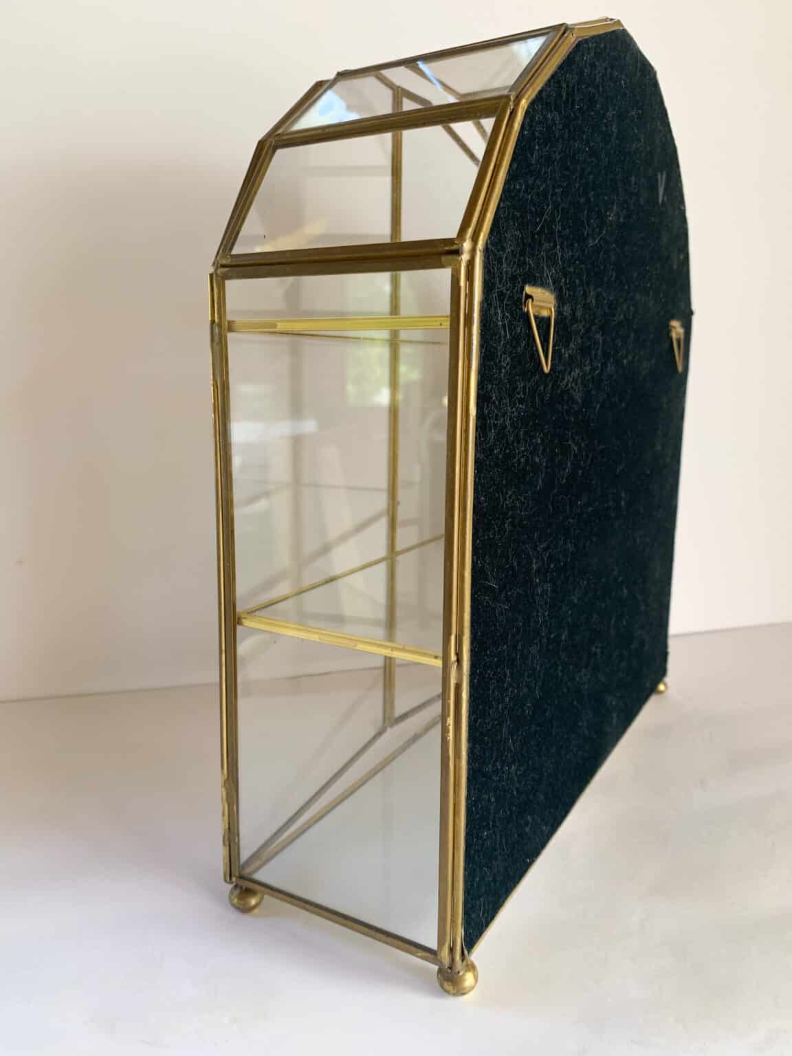 Brass & Glass Hanging Vitrine | Vintage Keepers