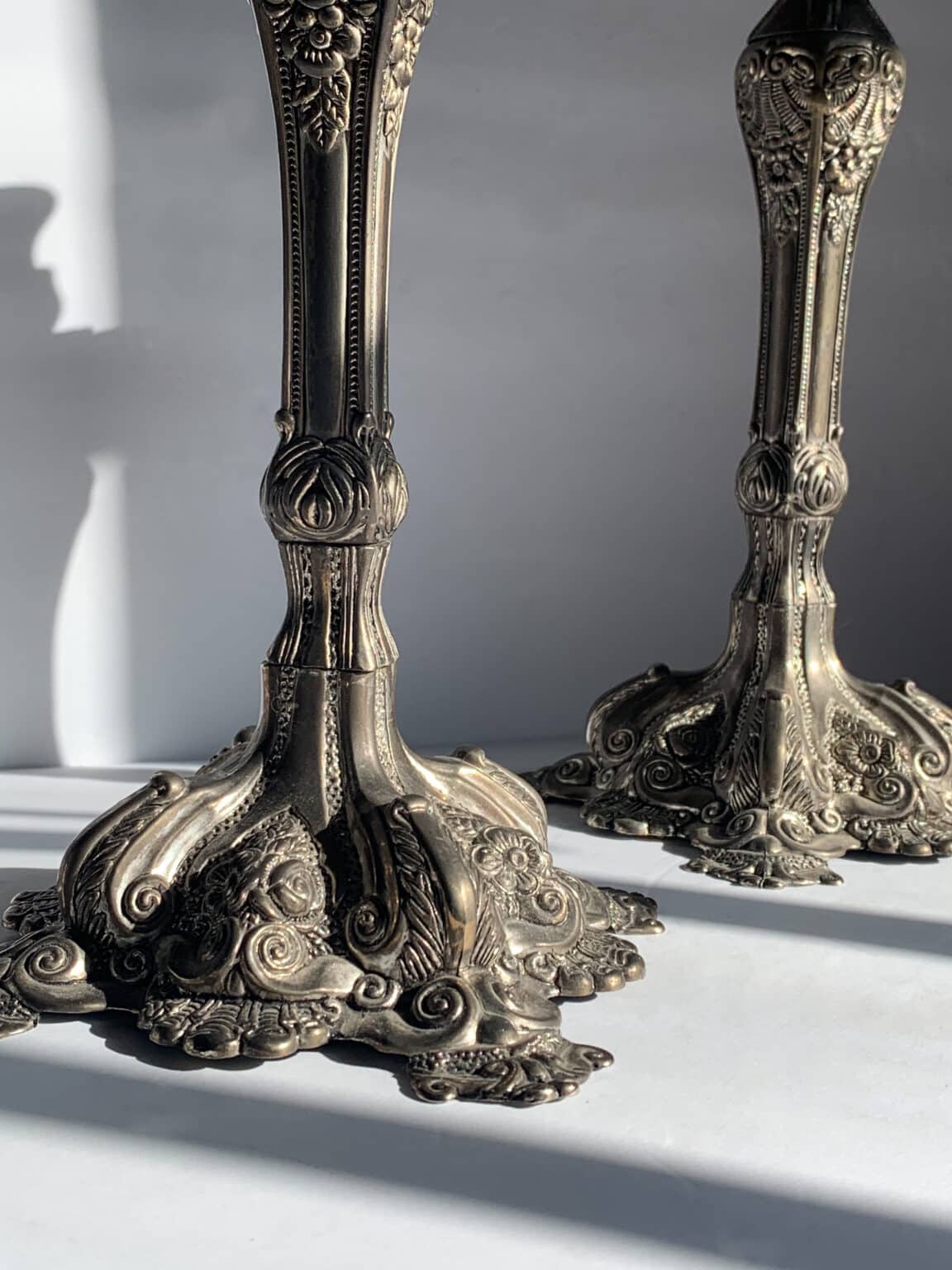 Baroque Silverplate Candlestick Set | Vintage Keepers