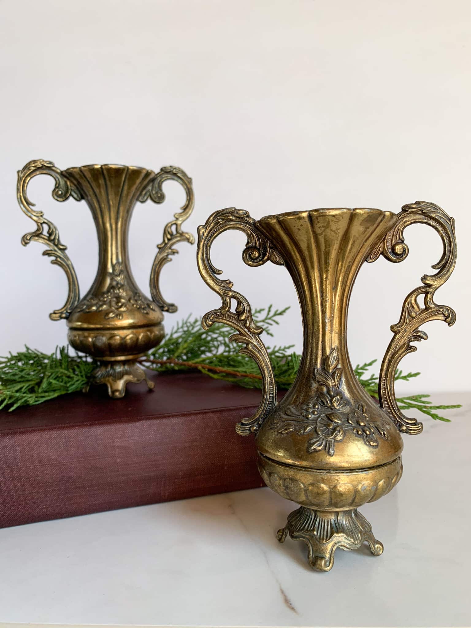 Ornate Italian Bud Vase Set | Vintage Keepers