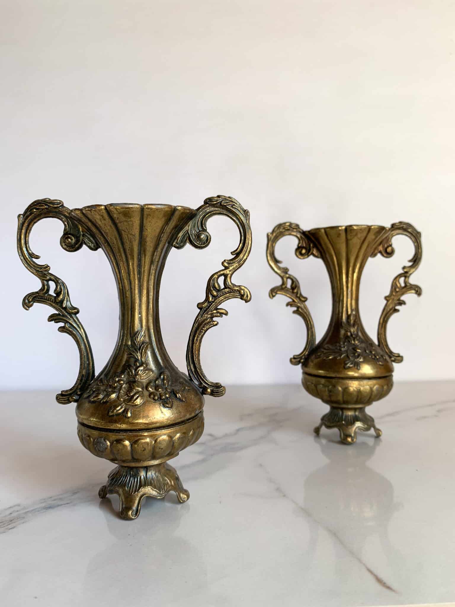 Ornate Italian Bud Vase Set | Vintage Keepers