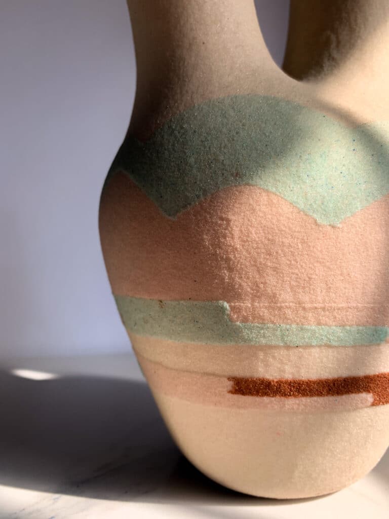 Sand Art Double Spouted Vase | Vintage Keepers