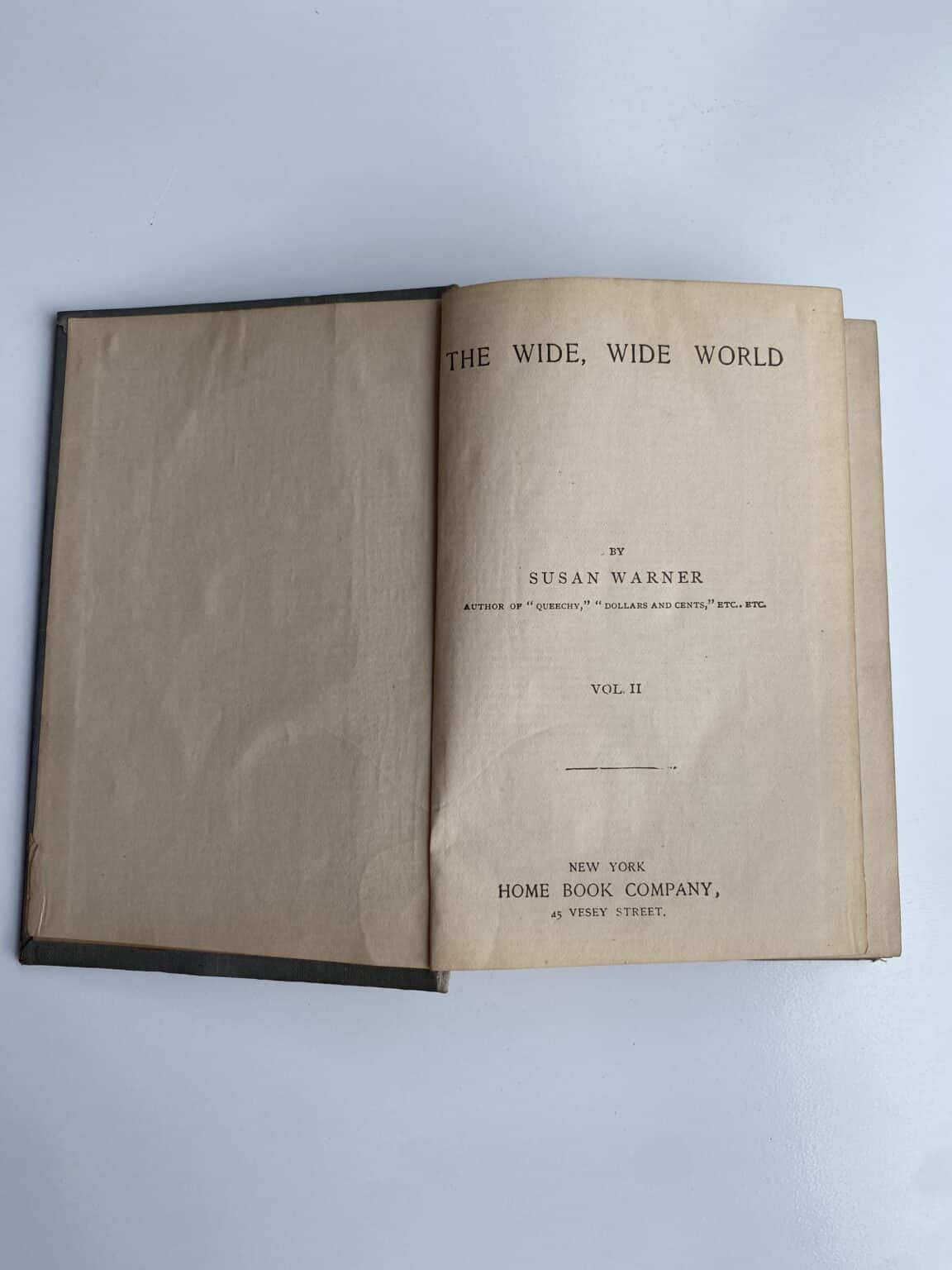 The Wide, Wide World Book | Vintage Keepers