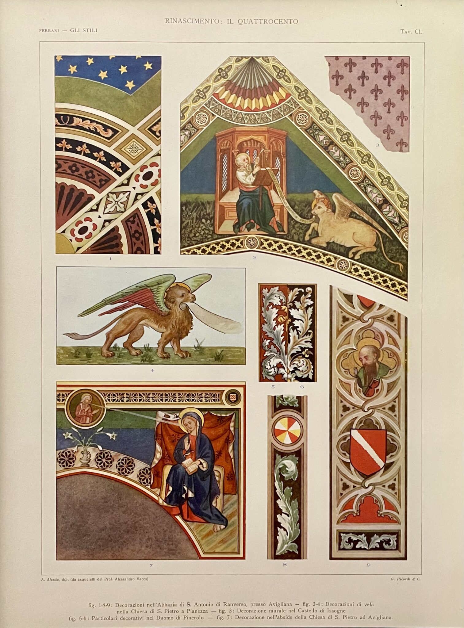 Framed Renaissance Ornamental Architectural Drawing! Turin, Italy! Gli ...