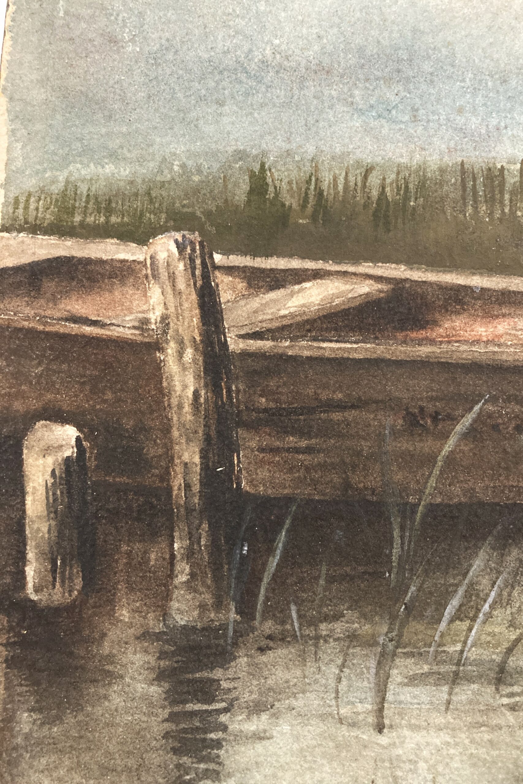 Antique Original Painting after Heinrich Vosberg’s 1887 “Alone and ...