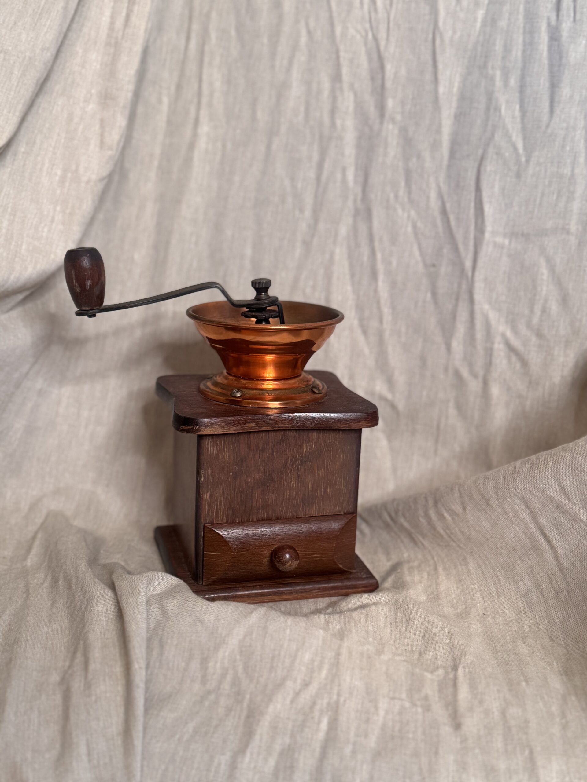 wood and copper grinder | Vintage Keepers