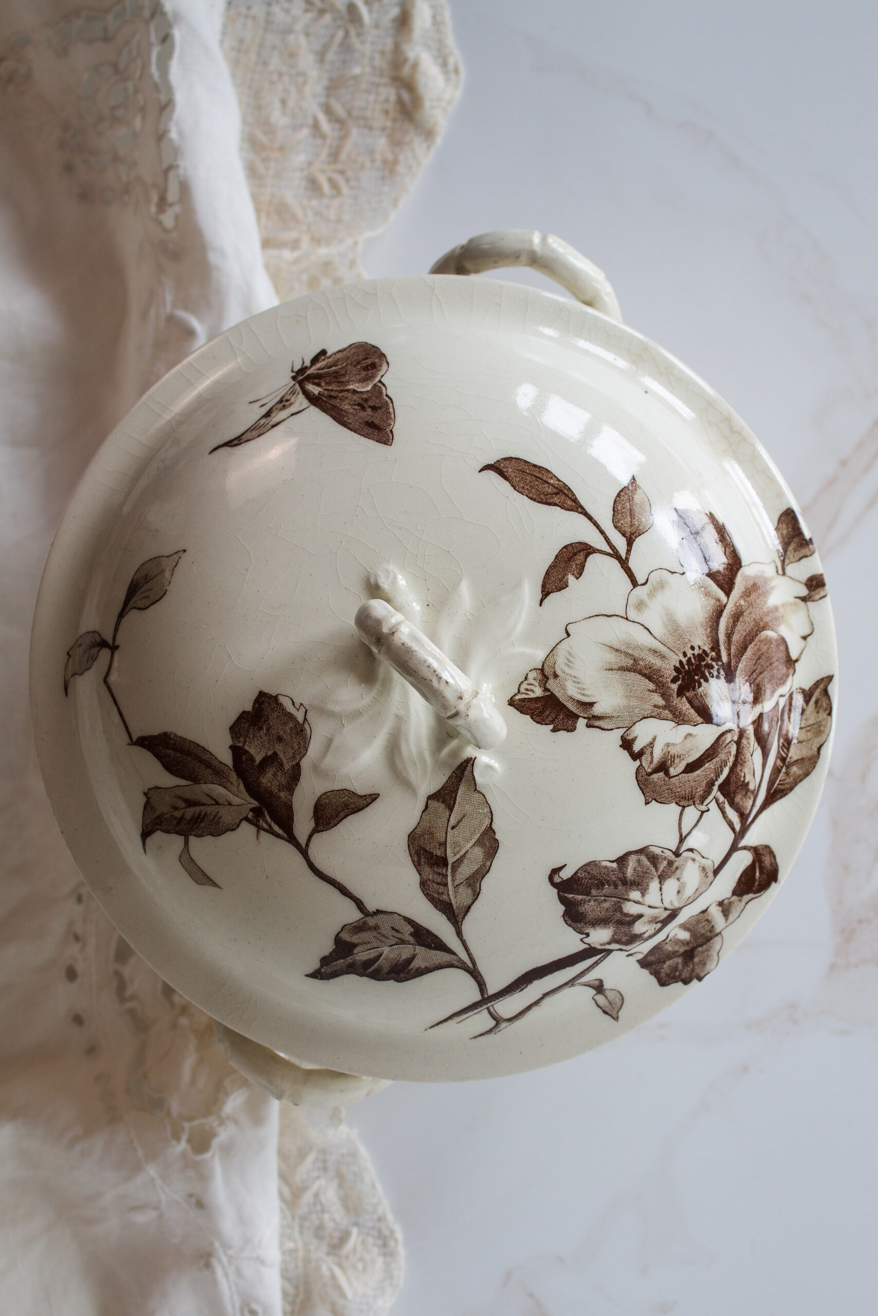 Antique Gien French 19th C. Tureen | Vintage Keepers