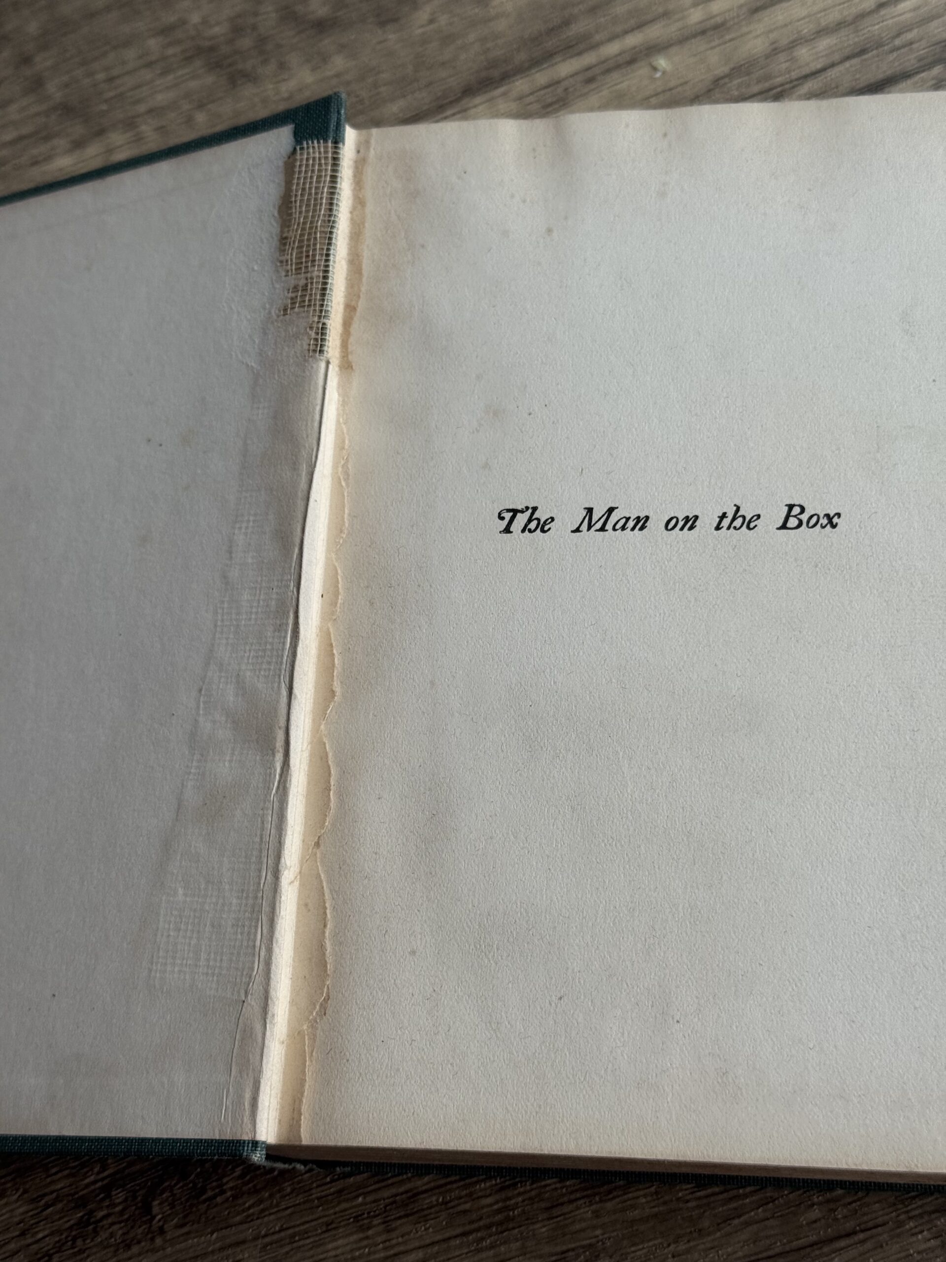 The Man on the Box by Harold MacGrath Book | Vintage Keepers
